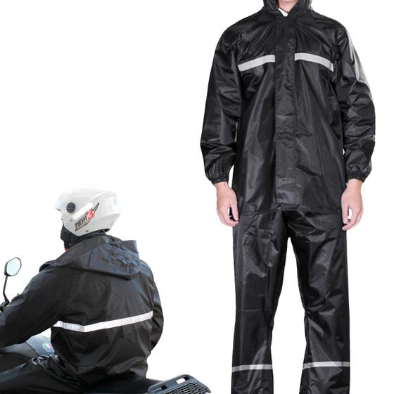 Conjunto de Chuva Impermeável para Motociclista Capa Nylon - Imporiente ...