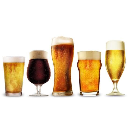 Conjunto De Copos e Taças Para Cerveja/Chopp Kit 5 C/ Peças ...