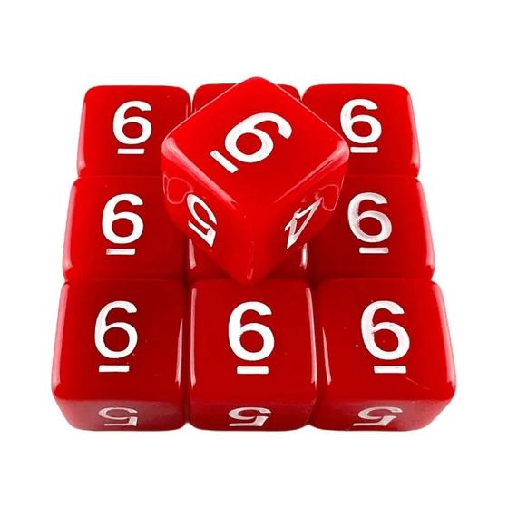 Conjunto De Dados Poliédricos D6 De 16 Mm 6 Lados 10 Unidades TRPG DND Jogo De Tabuleiro Dados ...