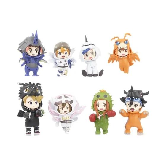 Conjunto De Figuras De Aventura Digimon Kawaii, 8 Peças, 8-10cm, Modelo ...
