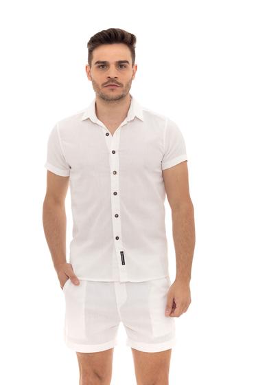 Conjunto de Linho Masculino Shots e Camisa - Execução Jeans - Conjunto ...