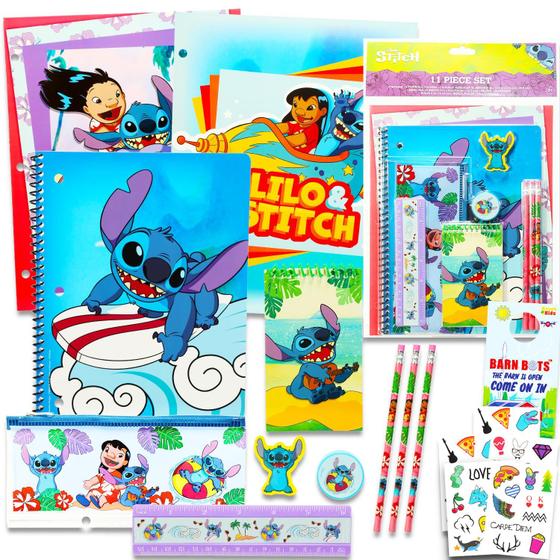 Conjunto de material escolar Disney Lilo and Stitch, 11 unidades para ...