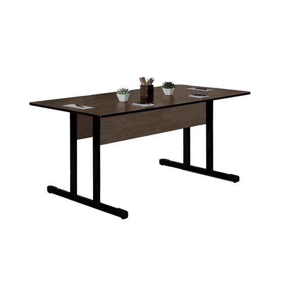 Conjunto de Mesa para Escritório 1,20m com Apoio Lateral (Sem Gavetas) 1,20mx1,60m Malbec ...