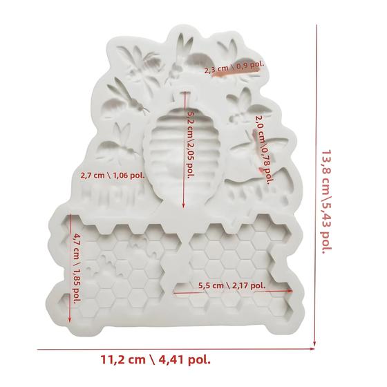 Conjunto De Moldes De Silicone Em Formato De Favo De Mel Para Fondant ...