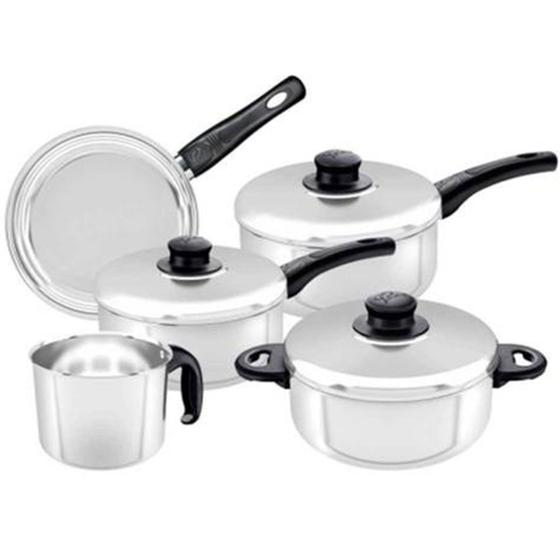 Conjunto De Panelas 5 Peças Alumínio Polido Panelux - Jogo de Panelas ...