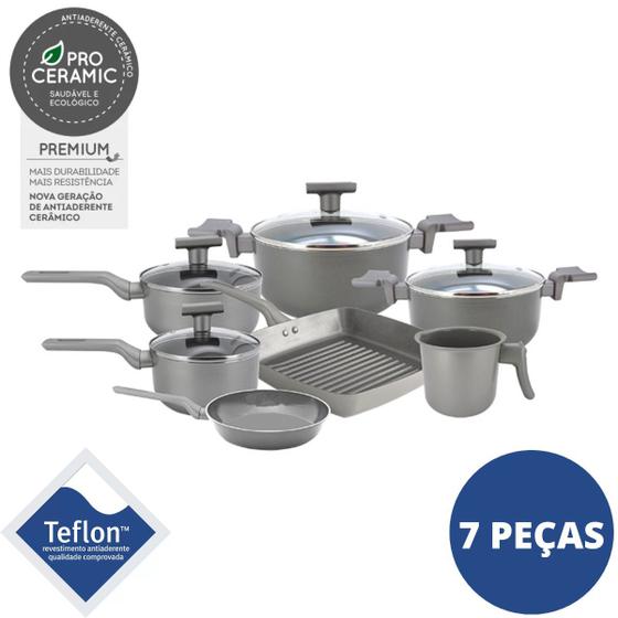 Conjunto De Panelas 7 Peças Sartin Ceramic Life Smart Plus - Mimo Style ...