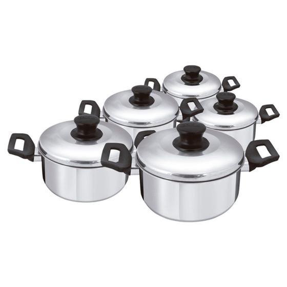 Conjunto de panelas Alumínio polido 5 peças - Jogo de Panelas ...
