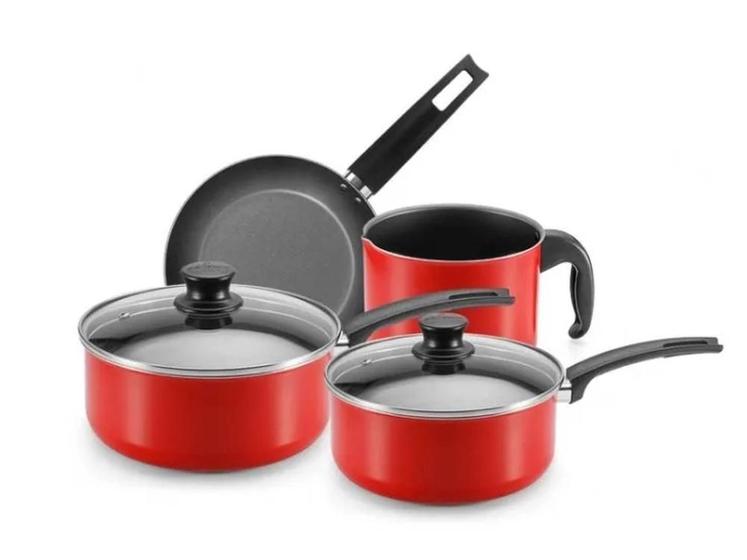 Conjunto de Panelas Antiaderente 4 Peças Panelux Magnific Grafite ...