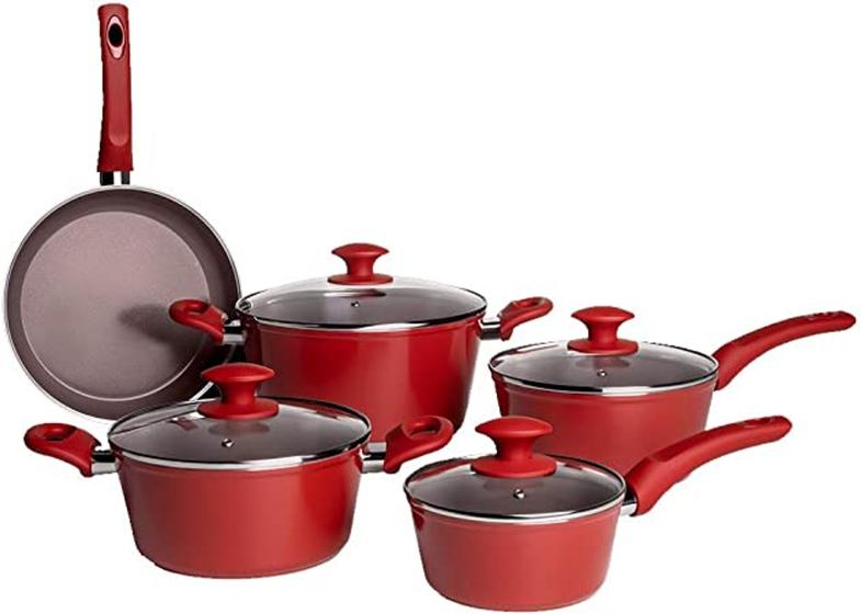 Conjunto de Panelas Brinox Optima 5 Peças Vanilla Cerâmica Life C ...