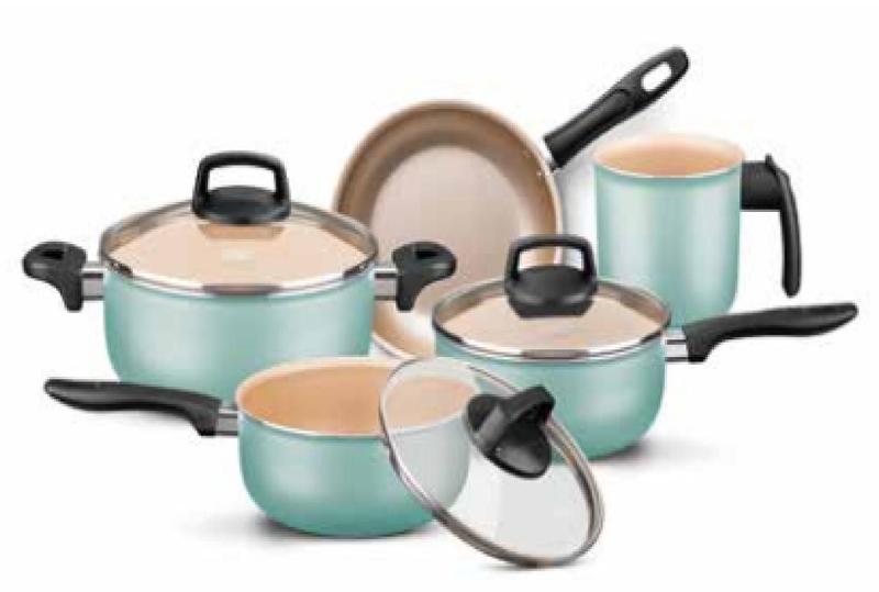 Conjunto De panelas Florence 5 Peças Turquesa MTA - Jogo de Panelas ...