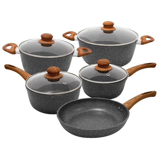 Conjunto de Panelas Viena Cinza 5 Peças Revestimento Cerâmica 4,5mm ...