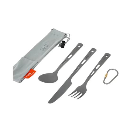 Conjunto De Talheres De Titânio Ultraleve, Faca, Garfo, Colher, Palito ...
