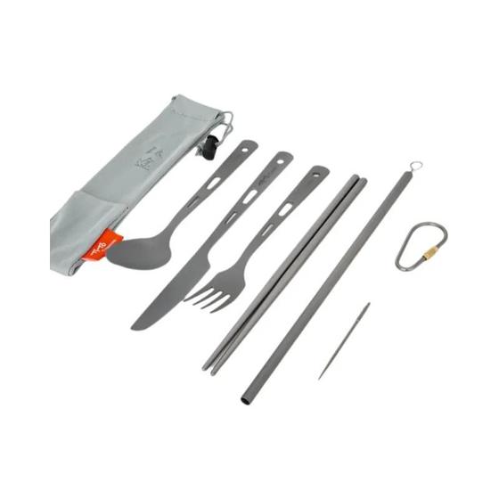 Conjunto De Talheres De Titânio Ultraleve, Faca, Garfo, Colher, Palito ...