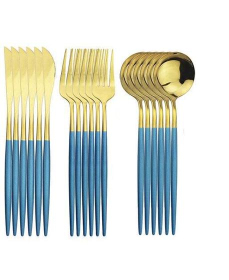 Conjunto De Talheres Slim ul Aço Inoxidável 18 Peças - Home Dess ...