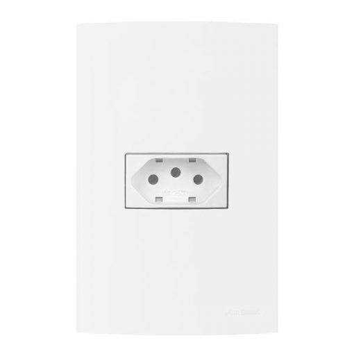 Conjunto Espelho Tomada Branca 2P+T 20A 250V Margirius Clear - Espelho / Placa de Tomada e ...