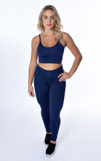 Conjunto fitness academia Calça cintura alta + Top Suplex zero ...