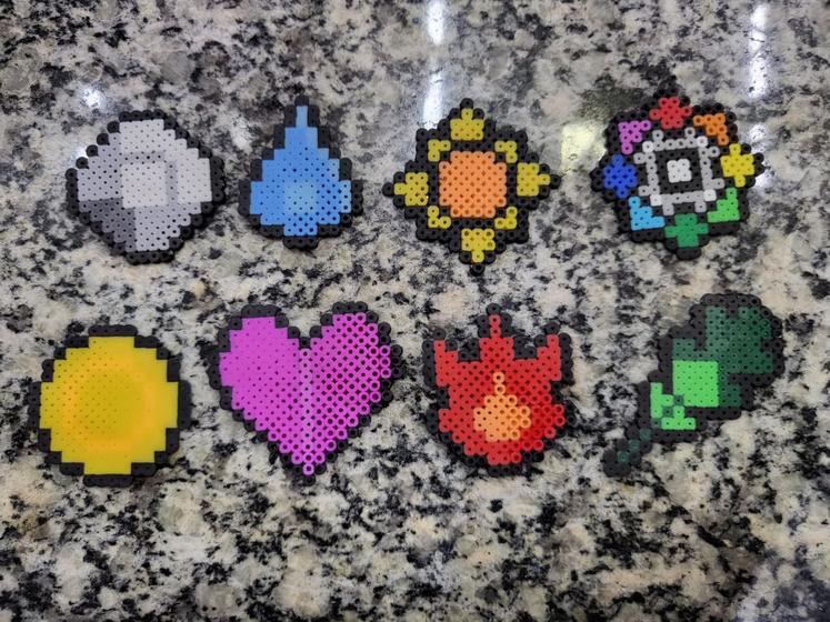 Conjunto Insígnias Pokémon - Perler Beads - Maria Serena Chic - Livros ...