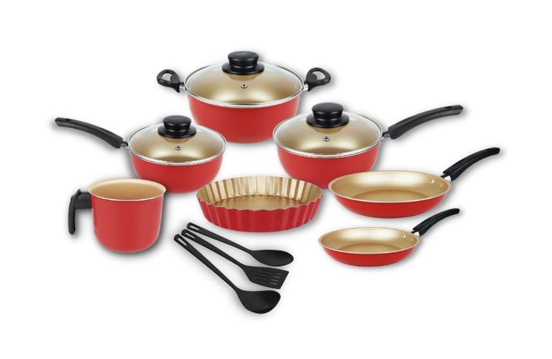 Conjunto Jogo Panelas 10 Peças Antiaderente Teflon - Alumínio Imperial ...