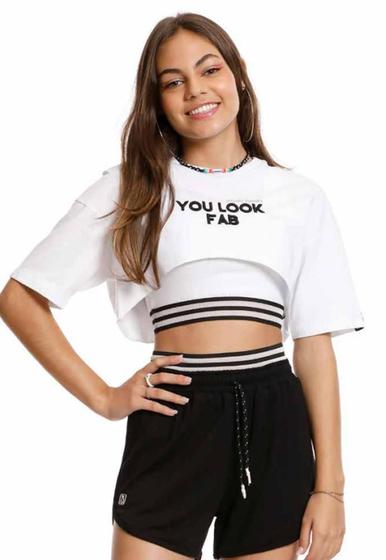 Conjunto Juvenil Shorts Molevisco Preto Poah Noah - Poah Banana ...