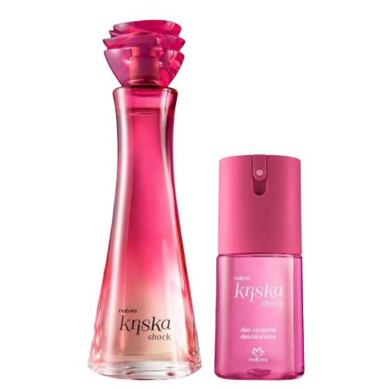 Conjunto Kriska Shock Natura Com 2 Itens Colônia e Body Spray - Kit de ...