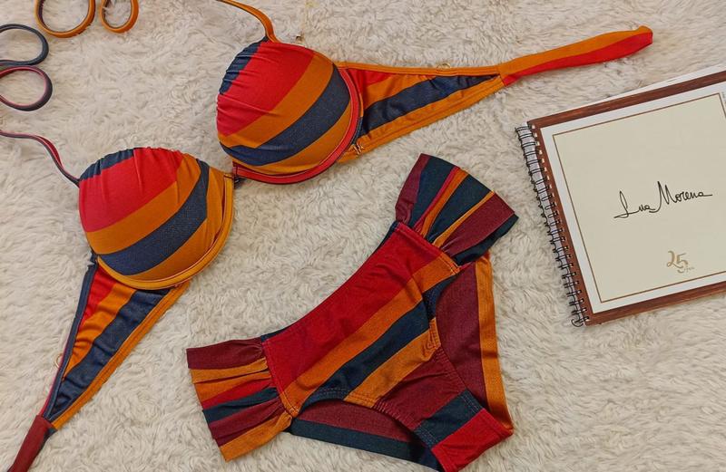 Conjunto Lua Morena - Busto turbinado + Calcinha fio duplo - Calcinha Biquíni - Magazine Luiza