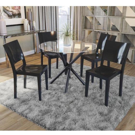 Conjunto Mesa Redonda Tubular com 4 Cadeiras Hydra Plus Kappesberg ...