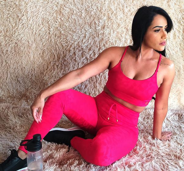 Conjunto Modelador Rapha Fitness Zero Transparência Longo Cos Largo Chapa Barriga afina cintura ...