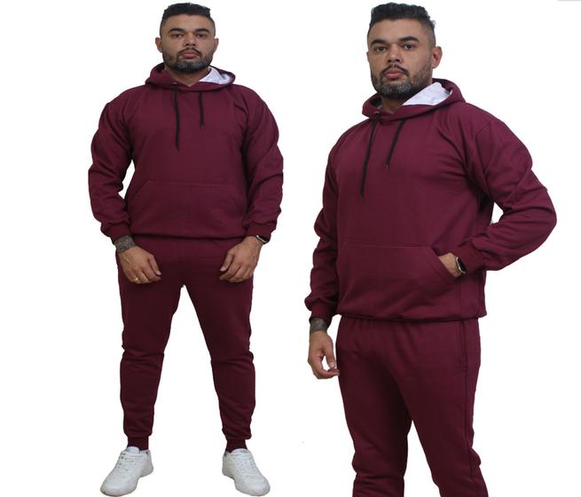Conjunto Moletom Masculino Com Bolsos e Capuz P M G GG - UZELOOKS ...