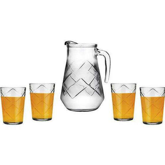 Conjunto Nadir Maracatu 4 Copos E 1 Jarra De 1,46 Litros - Conjunto de Jarra e Copos - Magazine ...