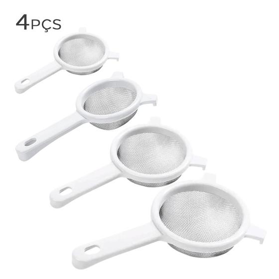 Conjunto Peneira Inox James.F Branca 4PÇS - Peneira - Magazine Luiza