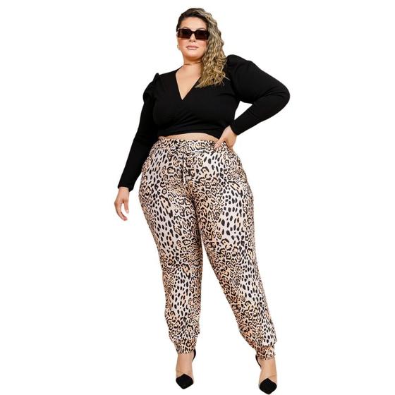 Conjunto Plus Size Blusa Calça Roupas Femininas Plus Size Bellucy