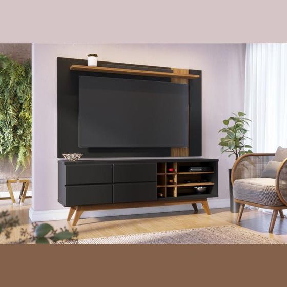 Conjunto Rack com Painel Para TV Até 70 Polegadas Bancada 2 Portas 3 ...