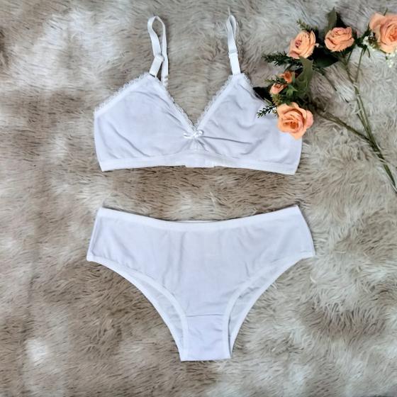 Conjunto Sem bojo Menina Moça Colegial - Bella Pelle - Conjunto ...