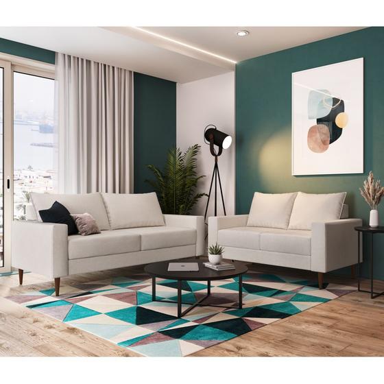 Conjunto Sofá Ascona 02 e 03 lugares 01.05 Sofá Go - Conjunto de Sofás ...
