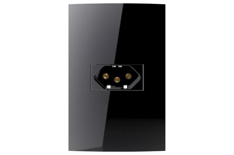Conjunto Tomada 20A 2P+T 4X2 Preto Black Piano 85541 Alumbra - Tomadas ...