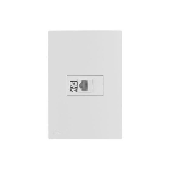 Conjunto Tomada de Rede RJ45 4x2 Linha Lisse - Apoio - Módulo de Tomada ...