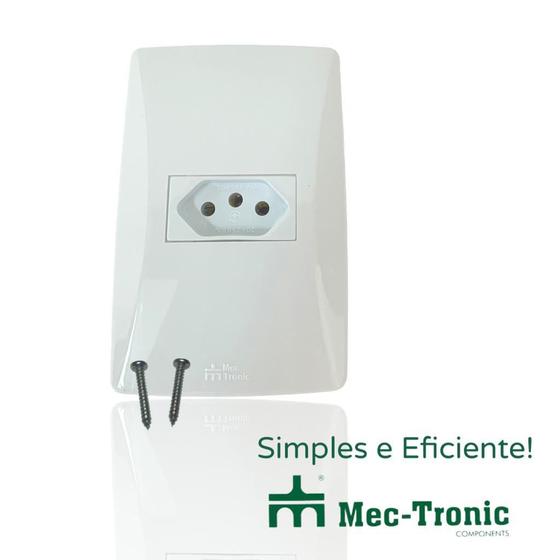 Conjunto Tomada Simples 20a 250v 2p+t - Mec - Tronic - Espelho / Placa ...