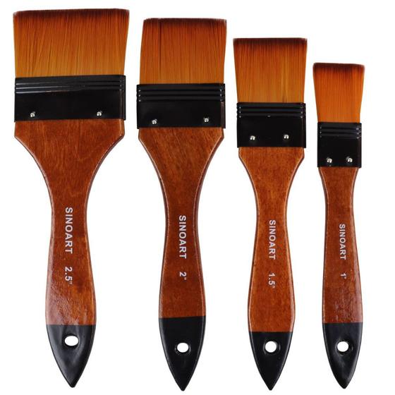 Conjunto Trinchas Sinoart C/4 Filamento Sintético - Trincha - Magazine ...