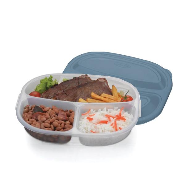 Conservadora de Alimentos 3 Divisórias Nitron Monaco Verde - Vasilha ...