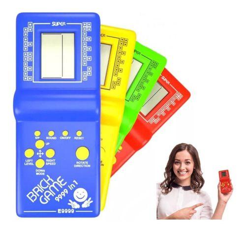 Console Brick Game 9999 In 1 Jogo Tetris Retro Cor Cor Variada - IMP ...