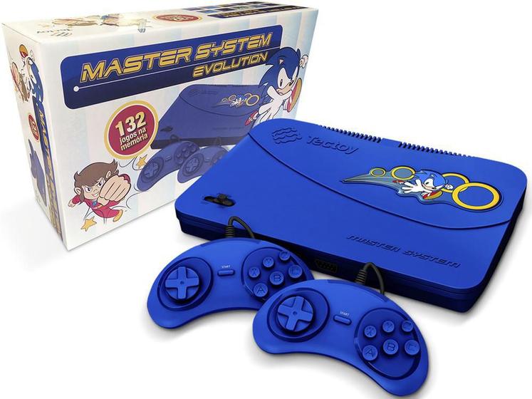 Console Tectoy Master System Evolution 132 Jogos/2 Controles - Azul ...