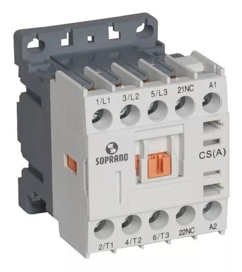 Contator mini 9a 220v trifasico 1na cs-a - Soprano - Contator Elétrico ...