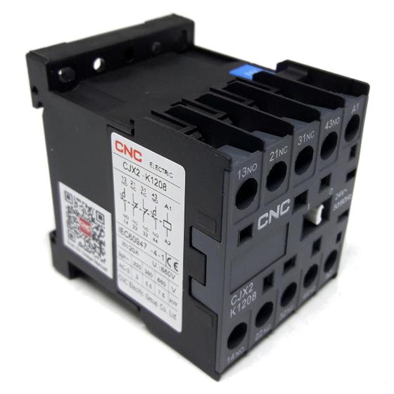 Contator Mini CJX2-K1208 2NA+2NF 24VCC CNC - Disjuntor Din - Magazine Luiza