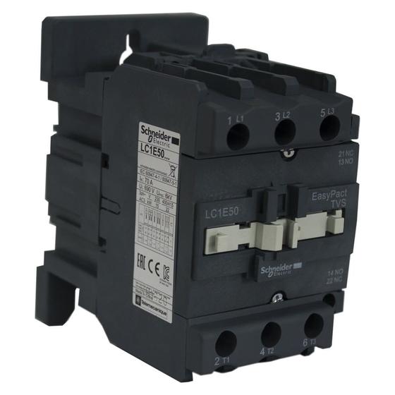 Contator Tripolar LC1E50M7 50A 220VCA 1NA+1NF Schneider - Contator ...