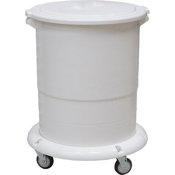 Contentor plástico branco com base e rodas 4'' - MARFIMETAL WEB ...
