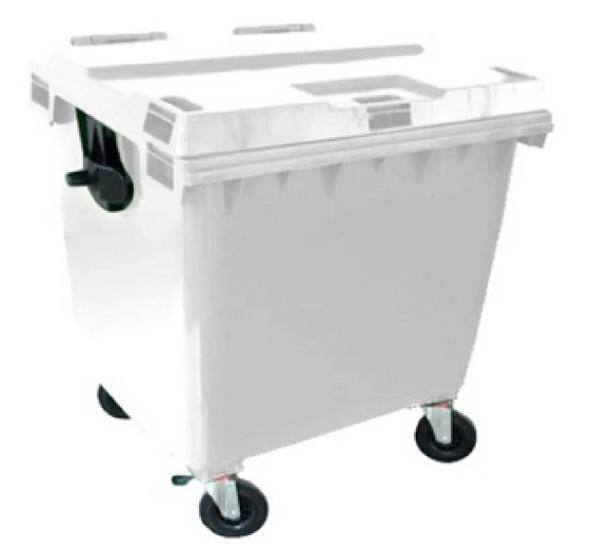 Contentor plástico contêiner branco 1000l para lixo - jj.c1000b - JSN ...