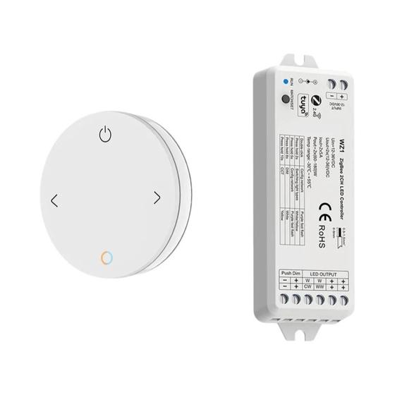 Controlador De Dimmer LED Tuya Zigbee RF 12V 24V Com Controle Remoto ...