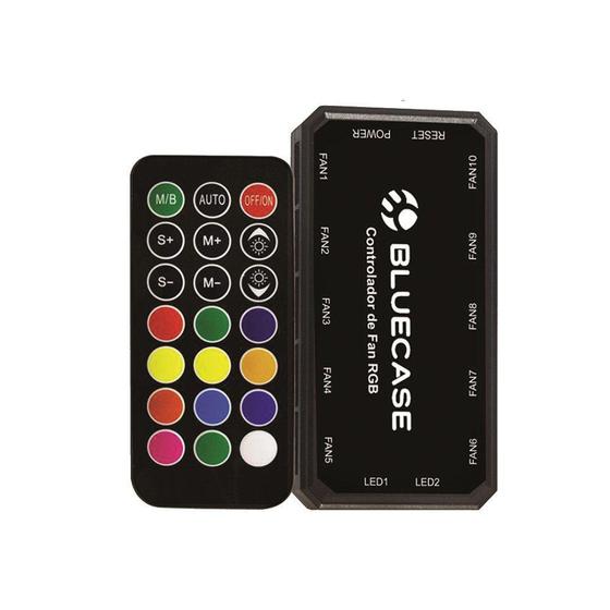 Controladora De Fan Bluecase BFC03 P/ 10 Fans C/ Controle Remoto ...