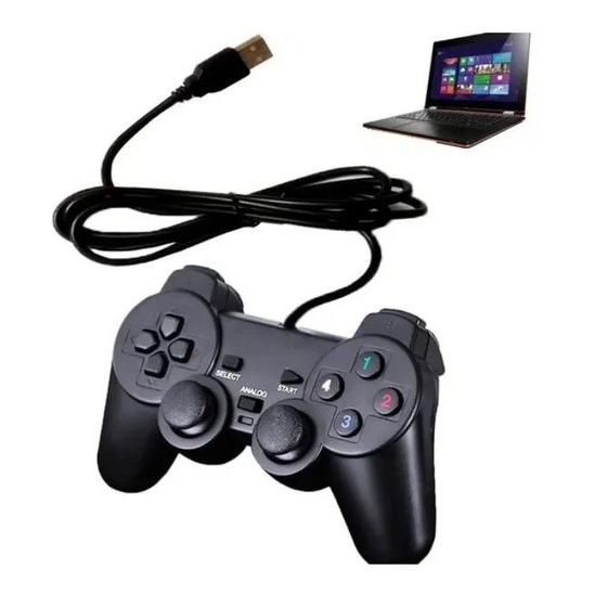 Controle Joystic Usb Dual Shock Analógico Pc Ps2 - Online - Controle ...