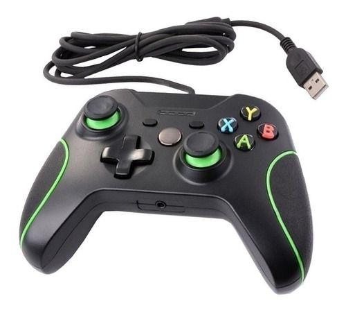 Controle Joystick Compatível Xbox One E Pc Gamer Com Fio - KNUP ...